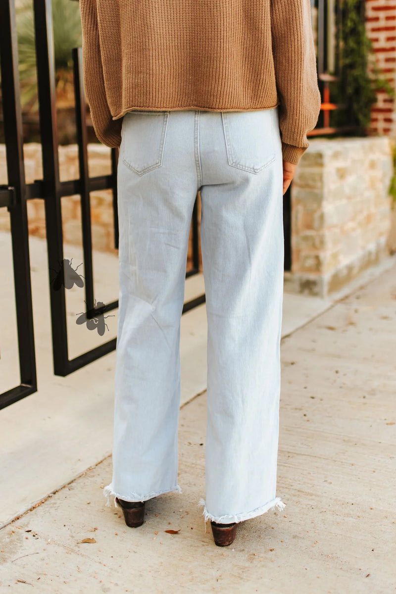 Whistle Britches - Light Wash Wide Leg Jeans - CHECK SIZE CHART – The ...